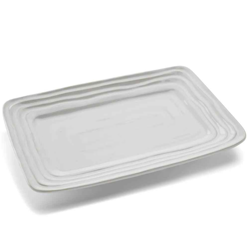 Terra White Rectangle Tray – Southern Antiques