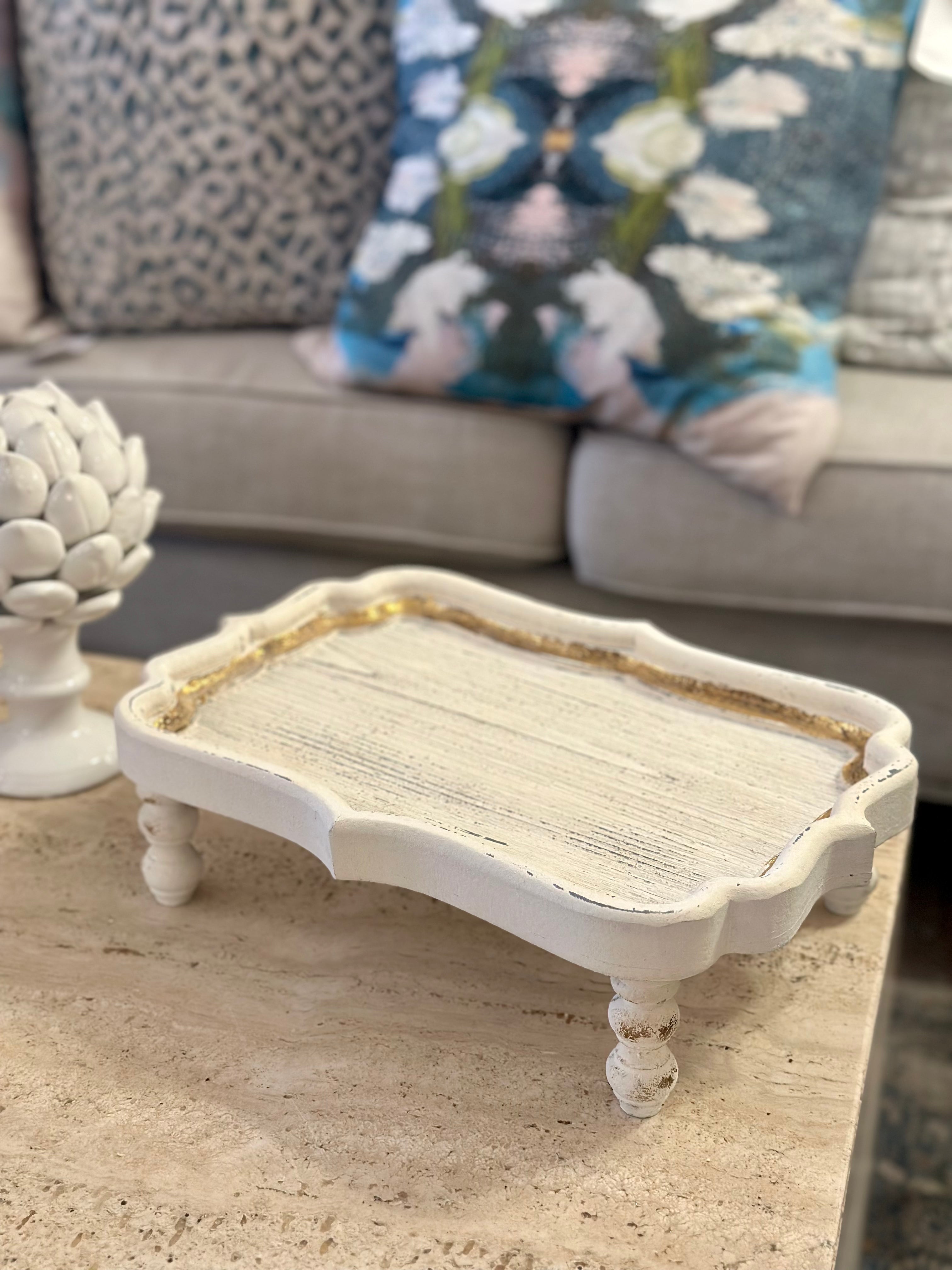 Large Cream/Gold Riser – Southern Antiques
